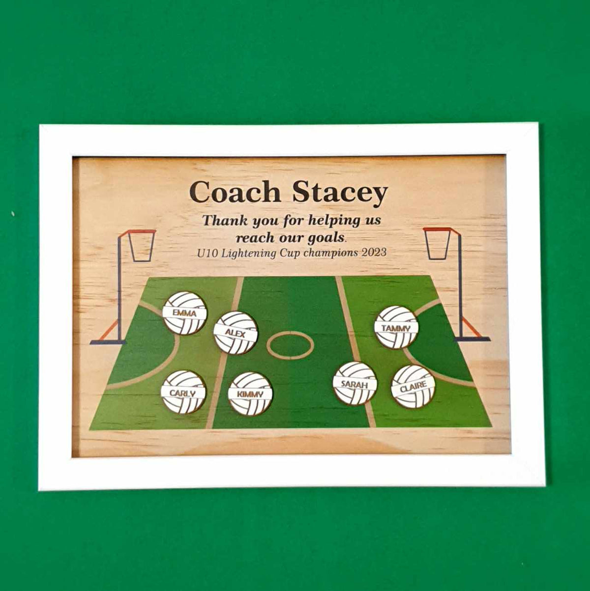 Netball Coach Frame – Sweet Pea Creations