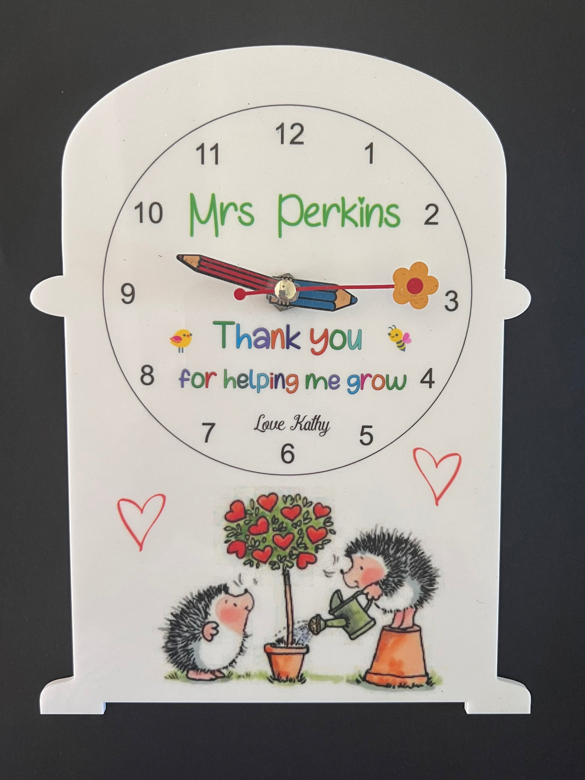 Personalized Perspex Clock – Sweet Pea Creations