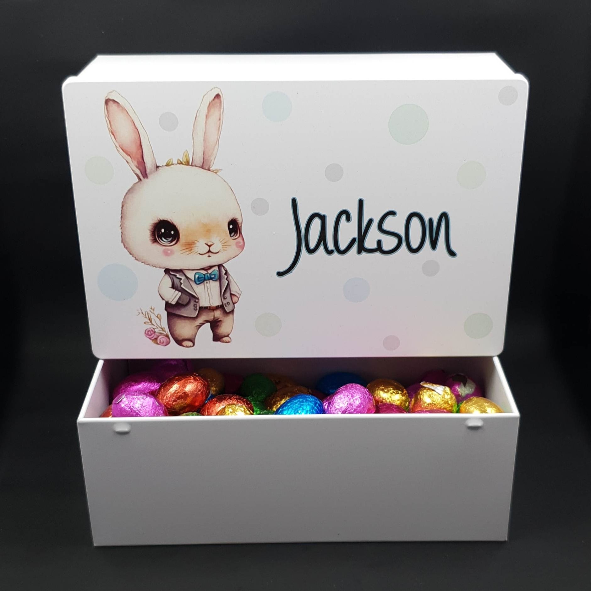 Personalised Easter Tin – Sweet Pea Creations